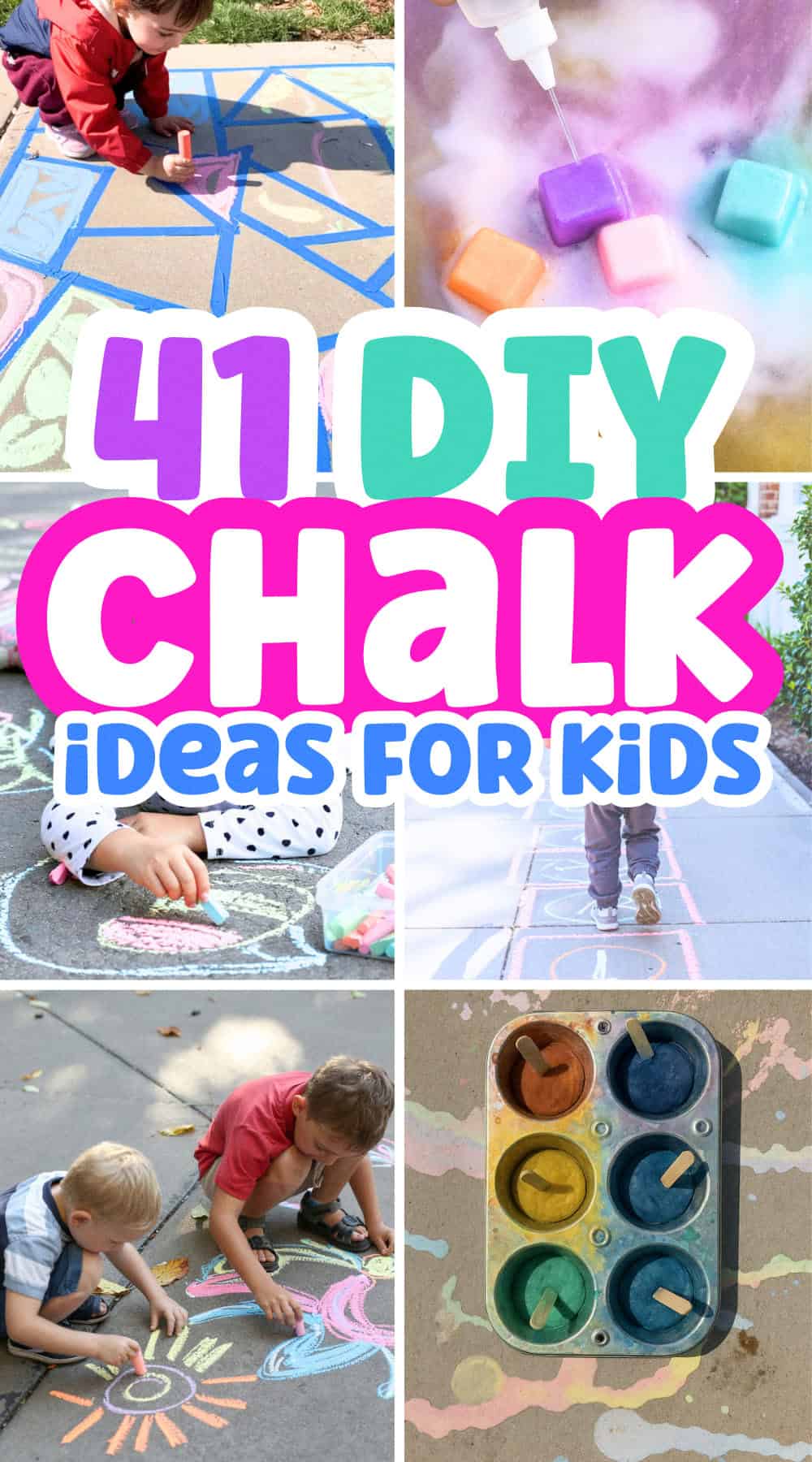 Cute Chalk Ideas for Toddlers (DIY, Art, Games and More)