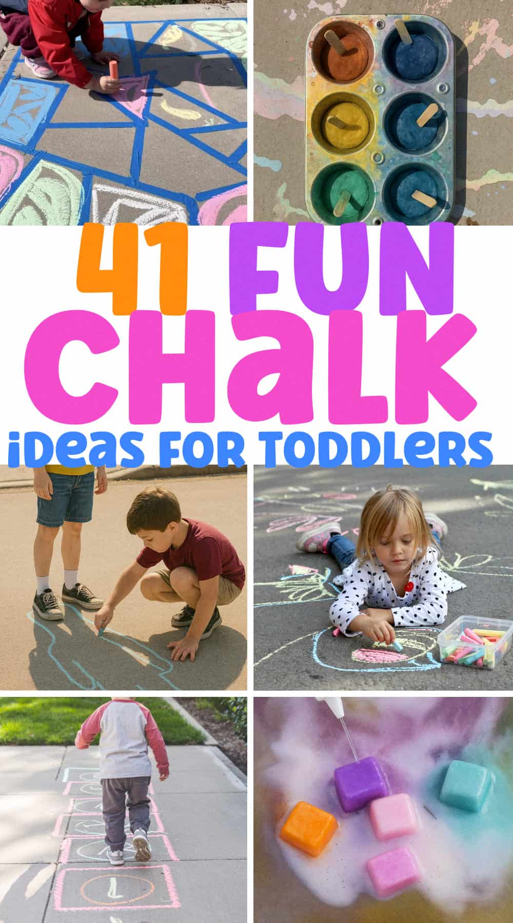 Cute Chalk Ideas for Toddlers (DIY, Art, Games and More)