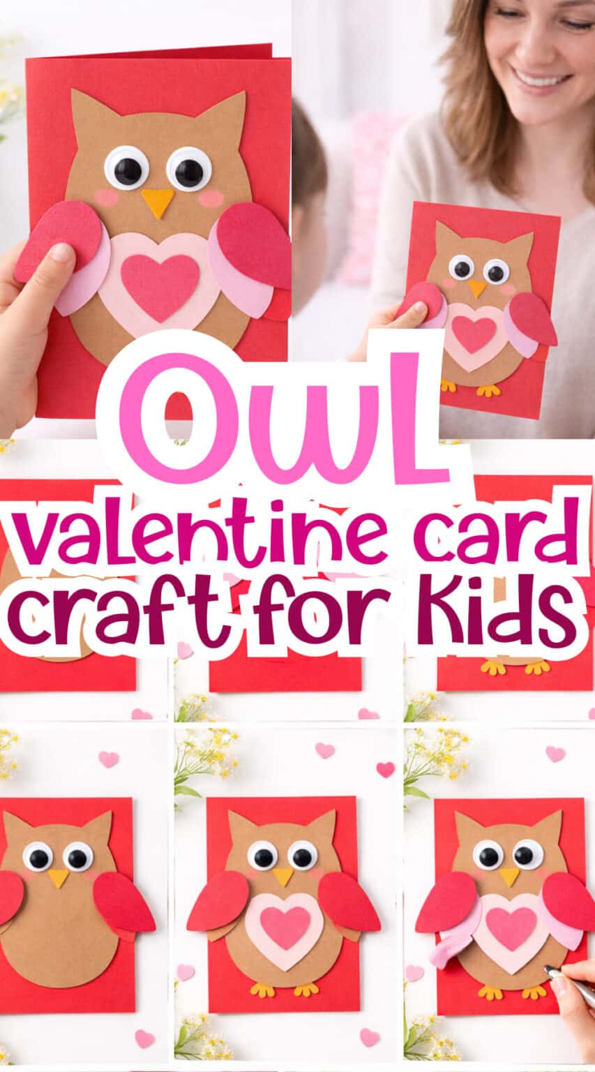 Owl Valentine Card for Kids to Make for Parents